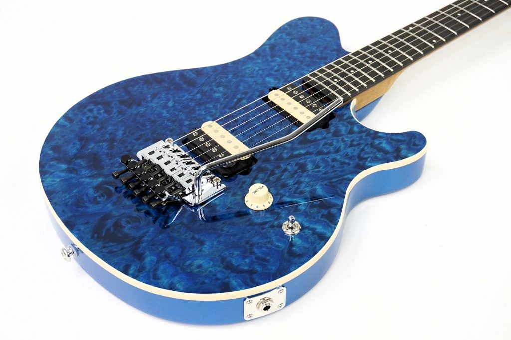 Ernie Ball Music Man Axis (Floyd Rose) - Diablo Blue - Quilt - H00921 ...